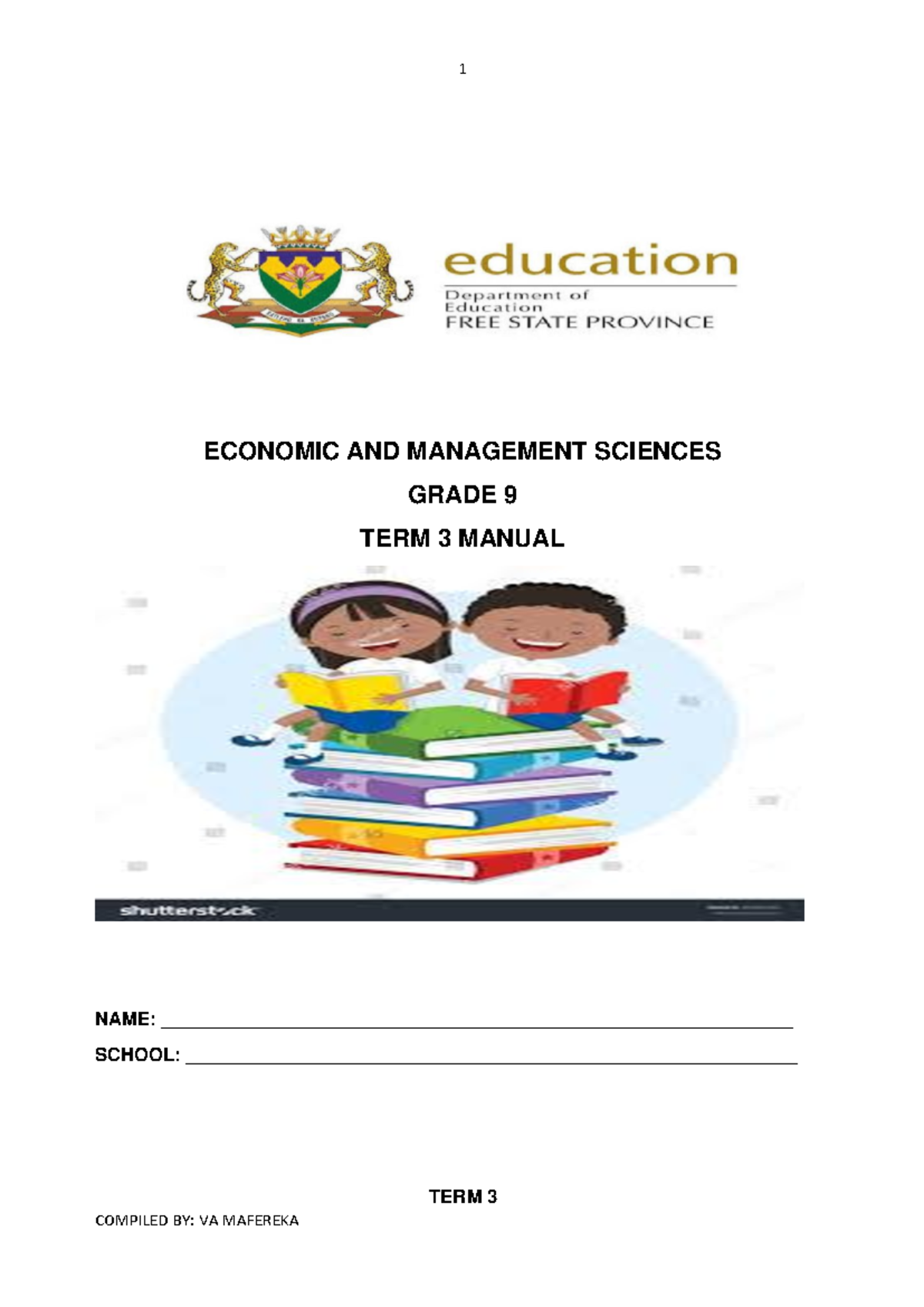 Term 3 EMS Learner Activities - ECONOMIC AND MANAGEMENT SCIENCES GRADE ...