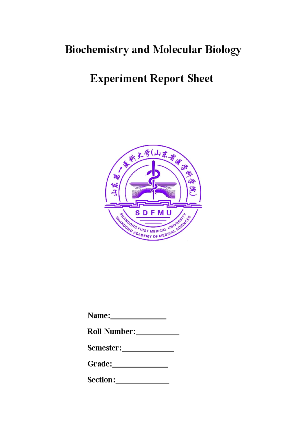 Exp2 report book - Experimental procedures of HPLC - Biochemistry and ...