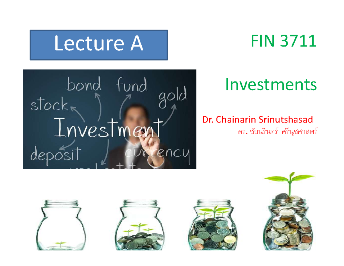 Lecture A Prologue - invest - Warning: TT: undefined function: 32 FIN ...