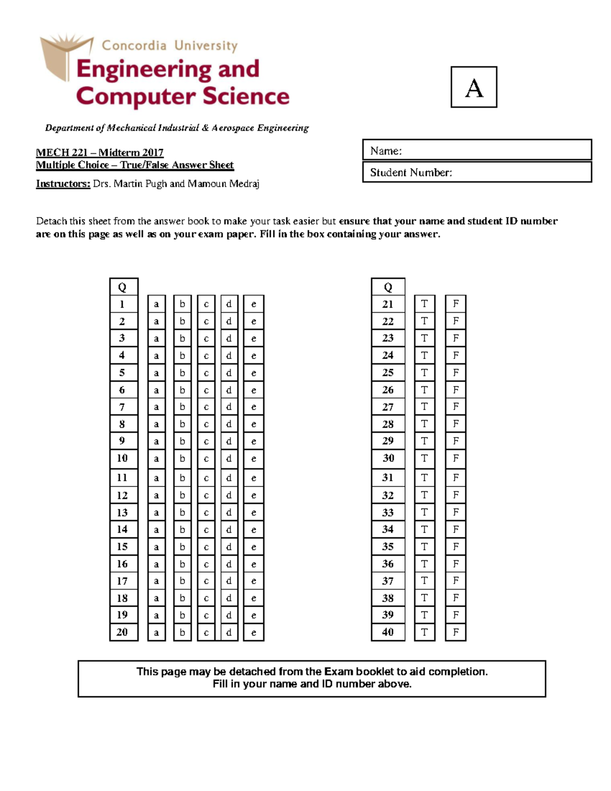 Sample Midterm-221-2017 Exam - Department of Mechanical Industrial ...