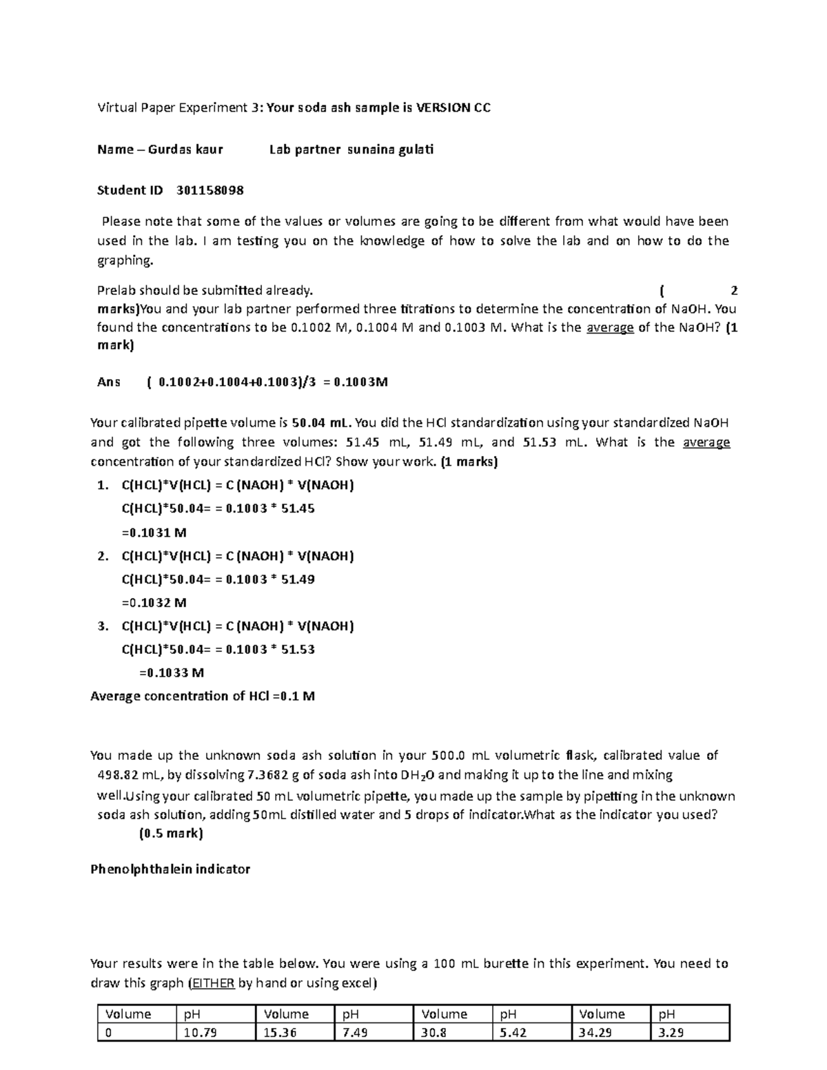 Virtual lab 3 Version Gand S (1) - Virtual Paper Experiment 3: Your ...