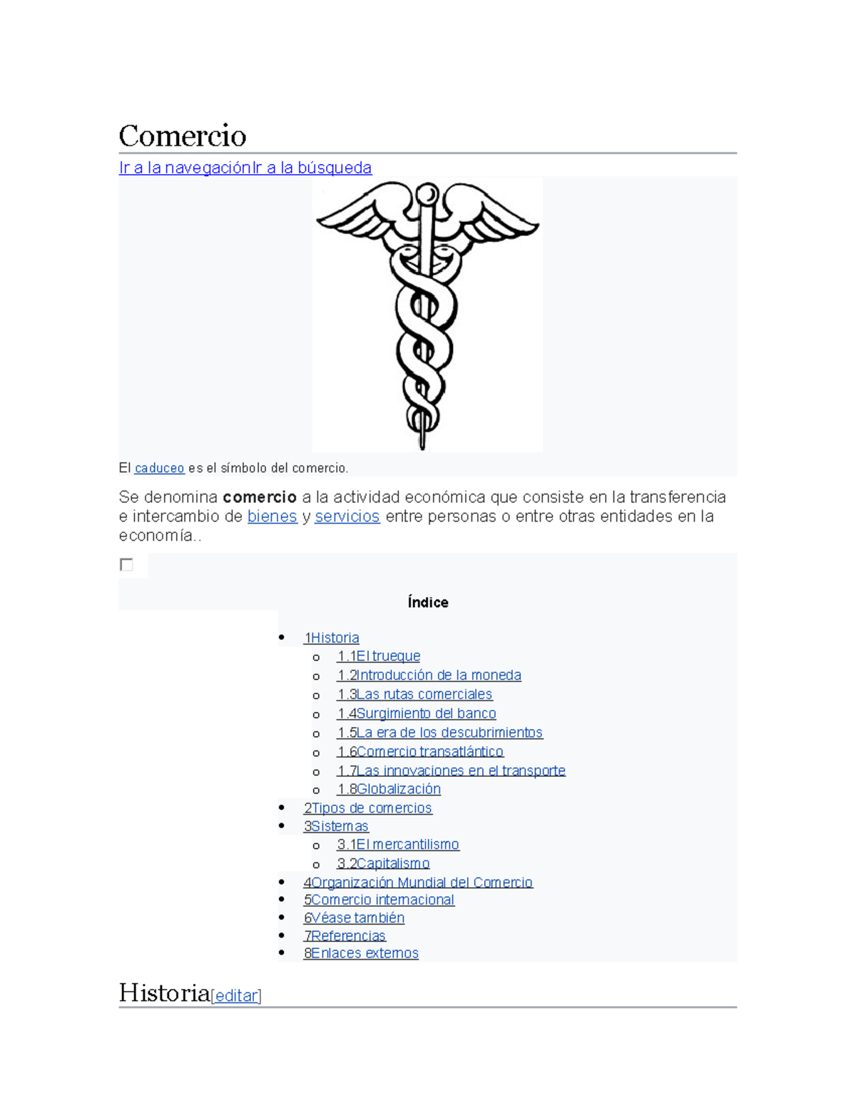 Comercio - Comercio Ir a la navegación Ir a la búsqueda El caduceo es ...