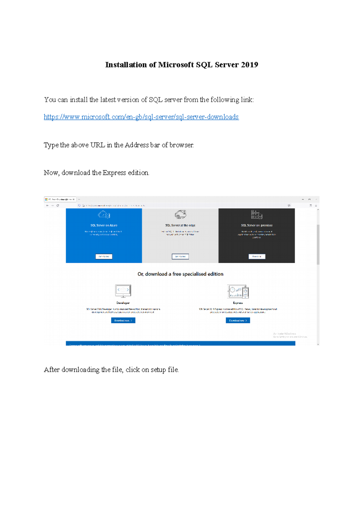 SQL Server 2019 Tutorial - Installation of Microsoft SQL Server 2019 ...