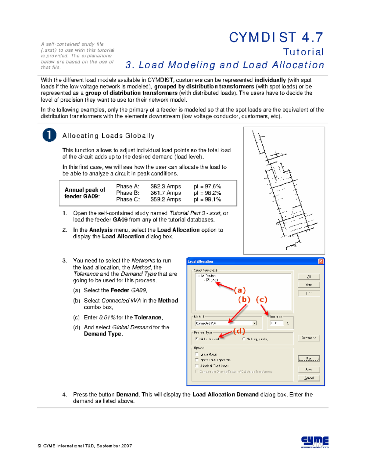 03 Load Modeling-Allocation CYME - A self-contained study file (.sxst ...