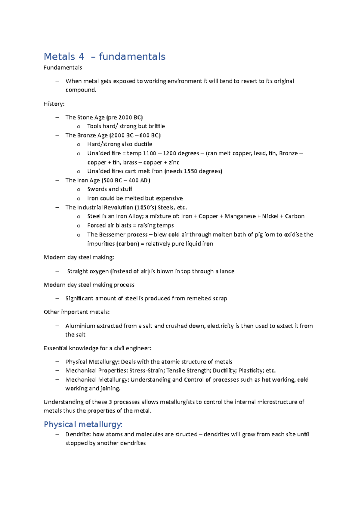 2240 notes - Metals 4 – fundamentals Fundamentals When metal gets ...