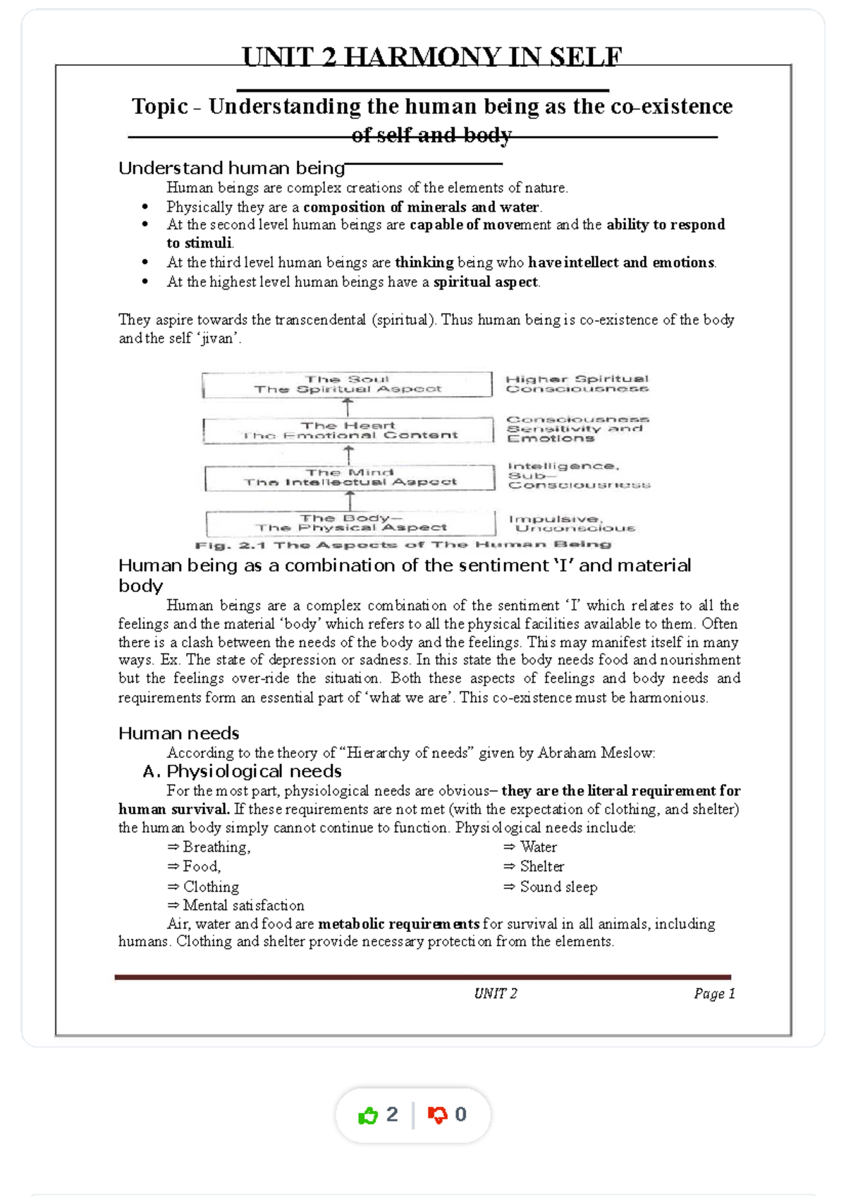 Unit-2-notesuhv-ai-notes compress - UNIT 2 Page 1 UNIT 2 HARMONY IN ...