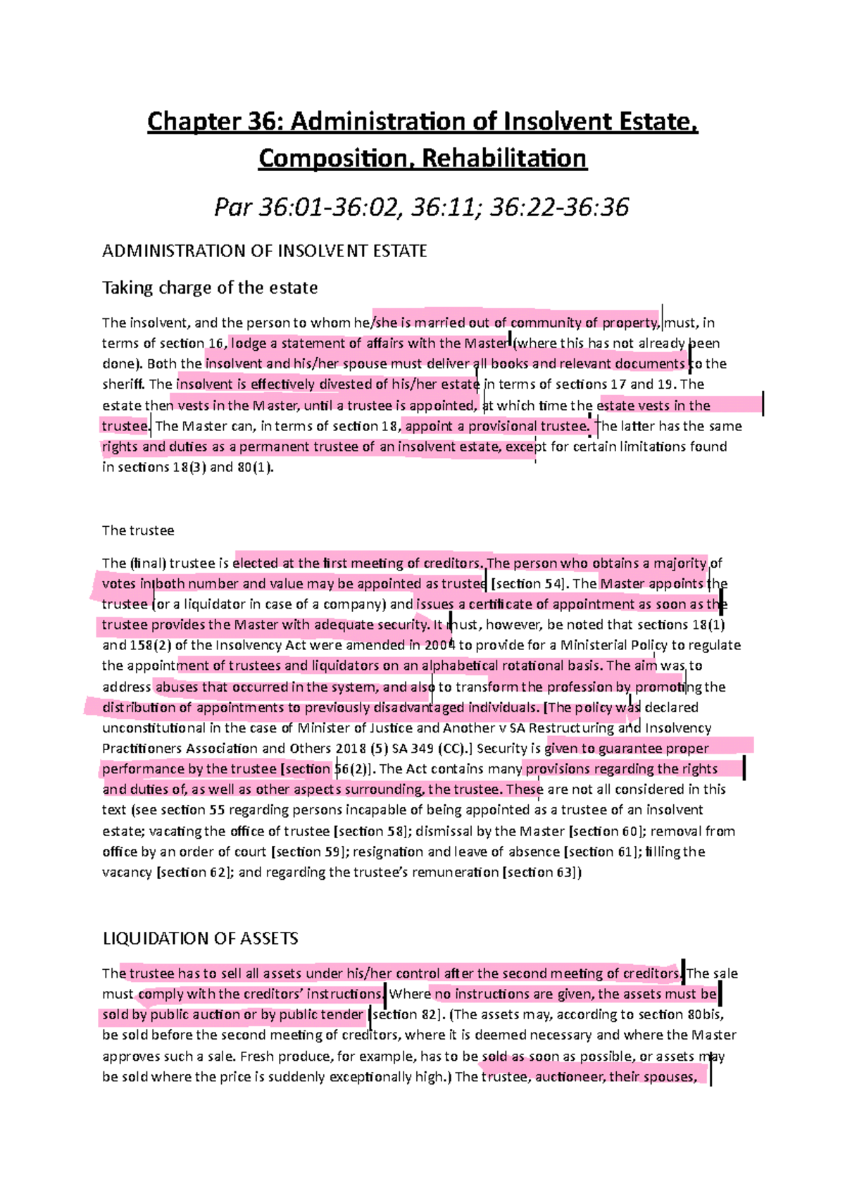 Chapter 36 - Chapter 36: Administration of Insolvent Estate ...