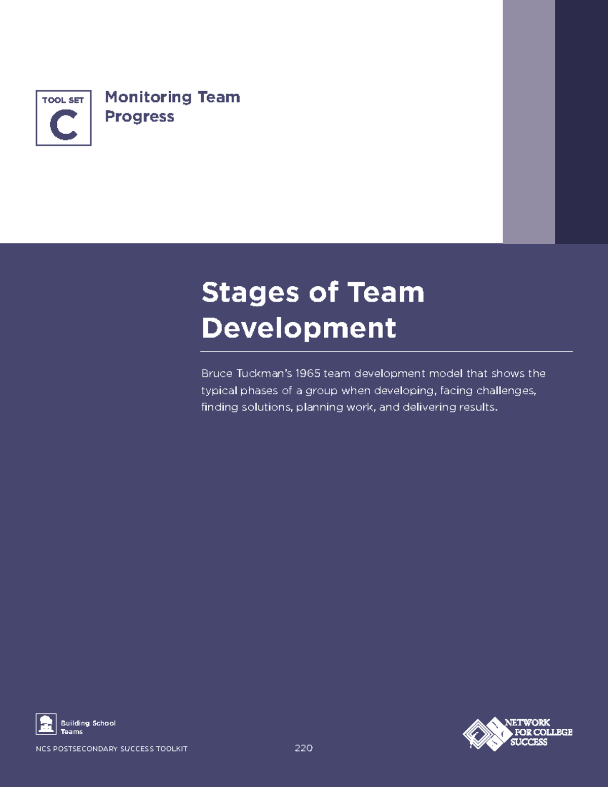 Stages Team Development - 220 ####### Building School ####### Teams NCS ...