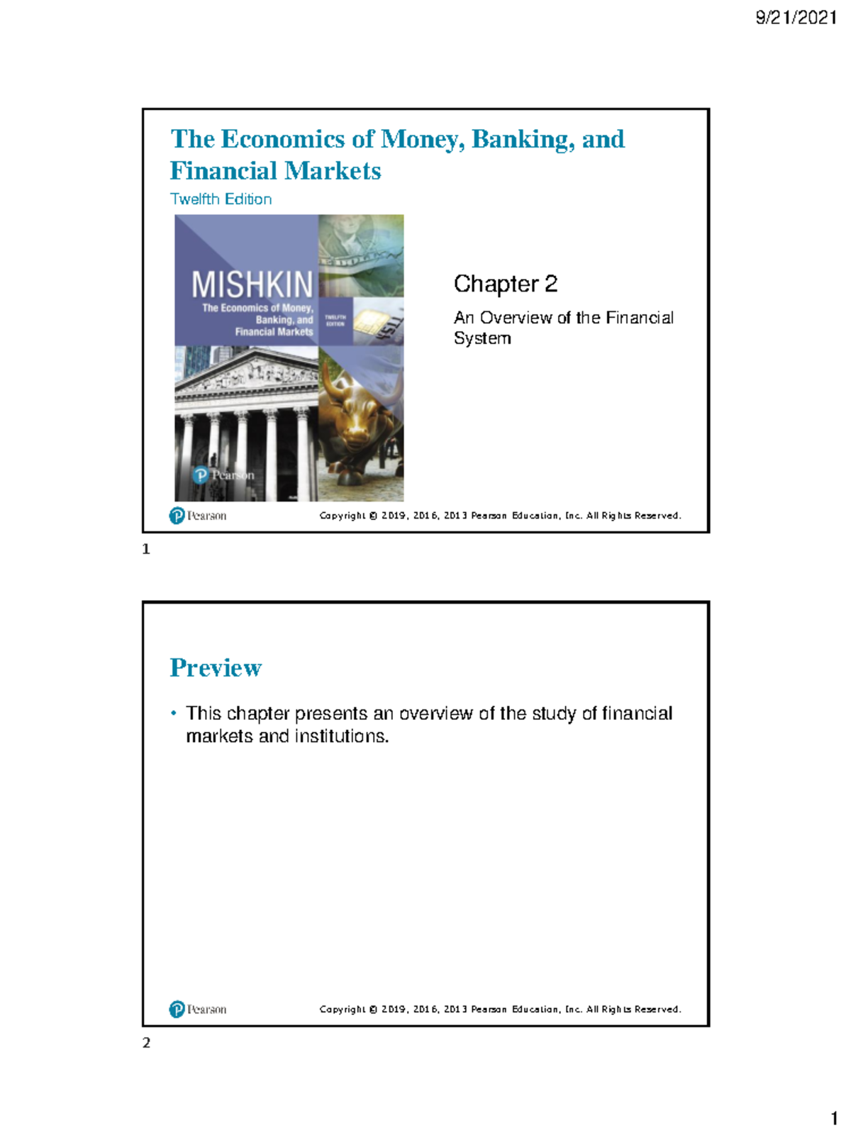 Chapter 02 An Overview of Financial System - The Economics of Money ...