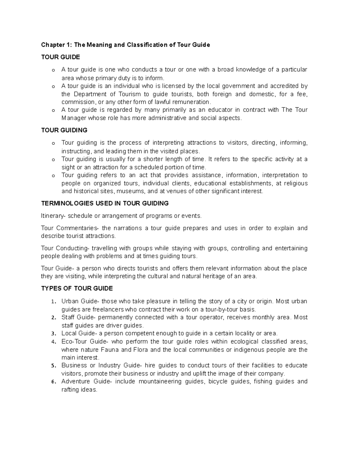 TG-CHAP1 - LECTURE NOTES - Chapter 1: The Meaning and Classification of ...