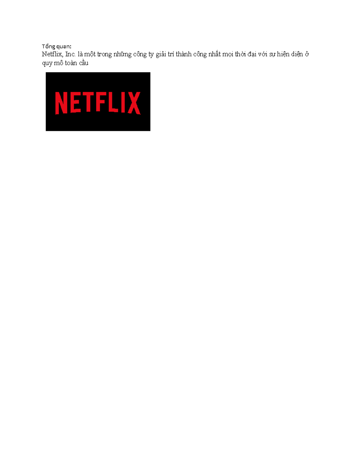 Doc1 - QT Đa văn hóa - T ng quan:ổ Netflix, Inc. là một trong những công ty giải trí thành công ...
