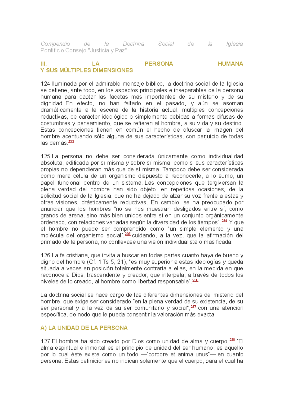 Persona Humana - DSI-Clase - Compendio de la Doctrina Social de la ...