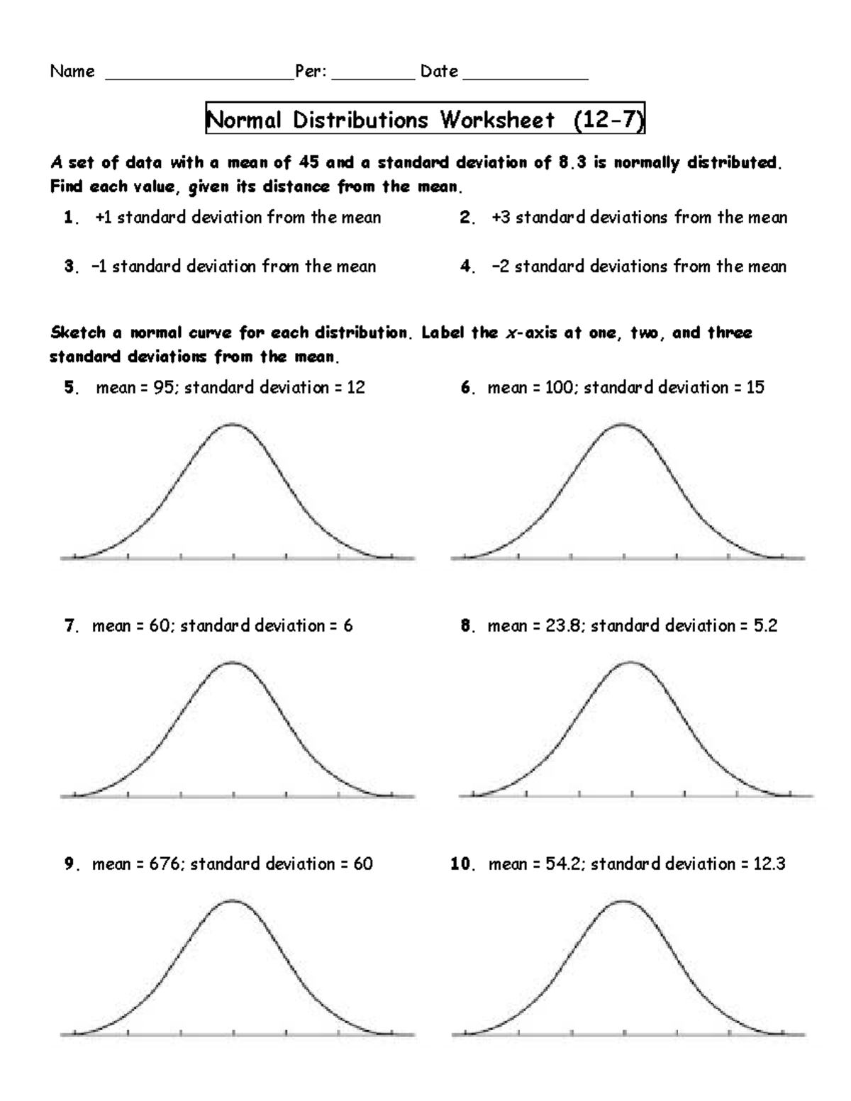 Carter Huntsman - 7-Normal-Distribution-Practice-Worksheet-Tues-CW-HW ...