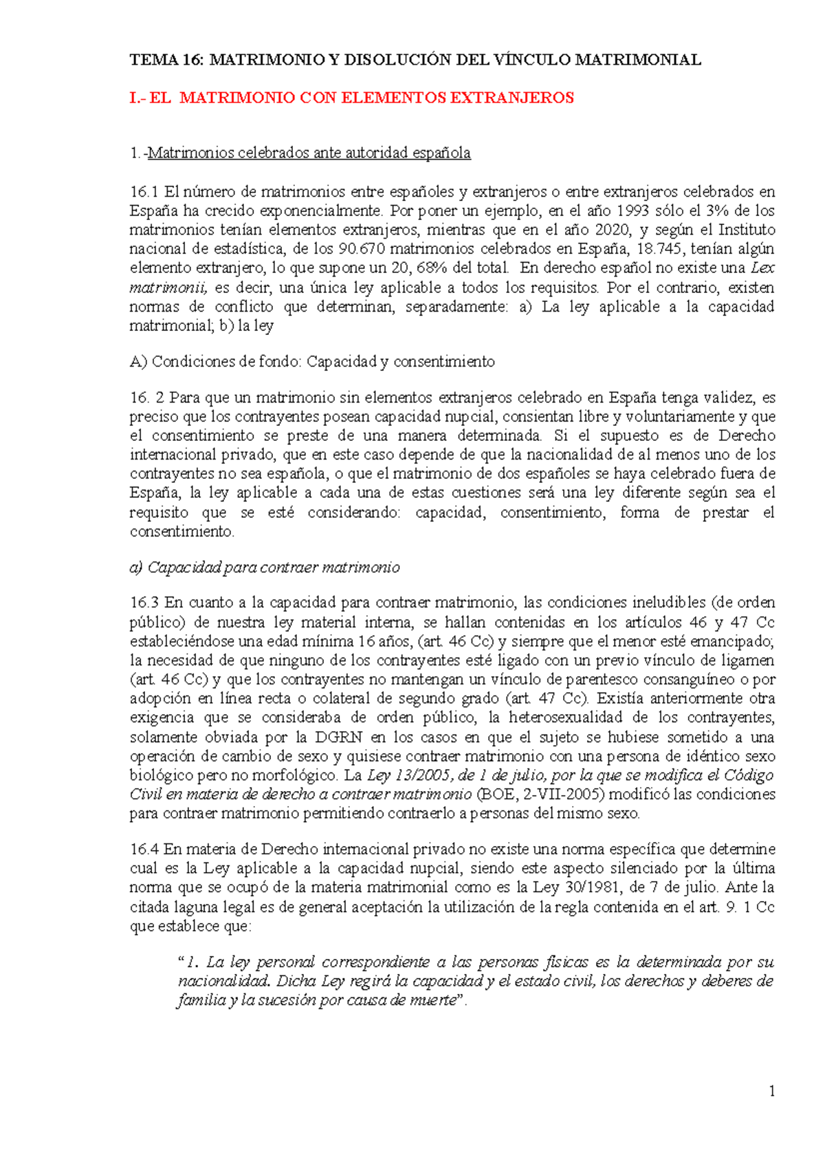 Tema 16. Matrimonio y disolución del vínculo matrimonial copia - TEMA ...