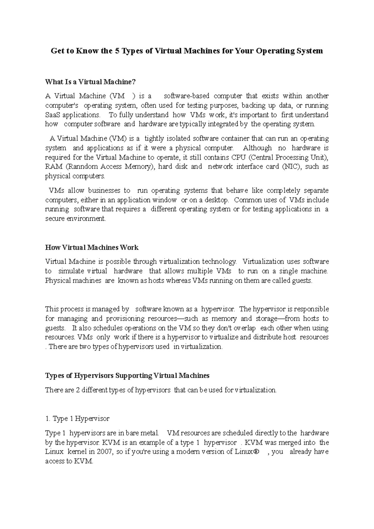 Get to Know the 5 Types of Virtual Machines for Your Operating System ...