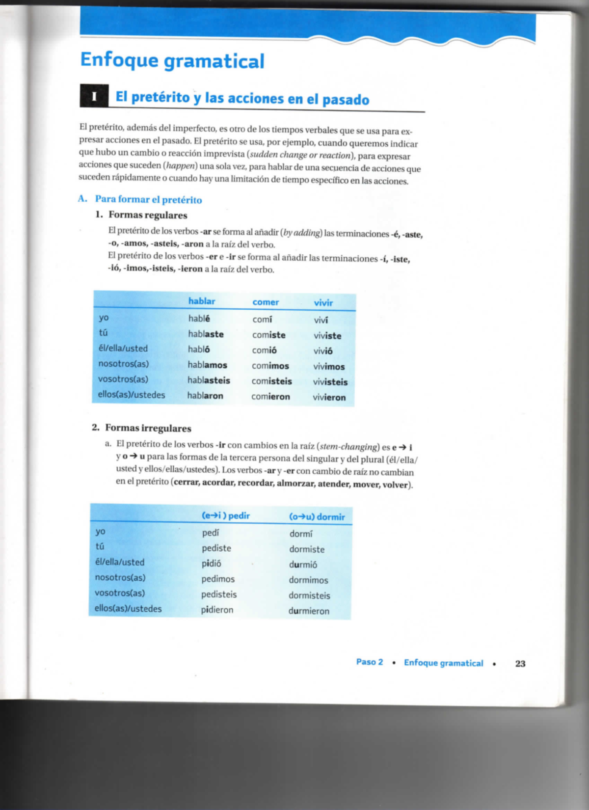 Enfoque gramatical - Spanish Beginner - Studocu