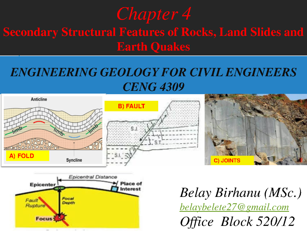Engineering Geology for Civil Engineer Chapter 4 - ENGINEERING GEOLOGY ...