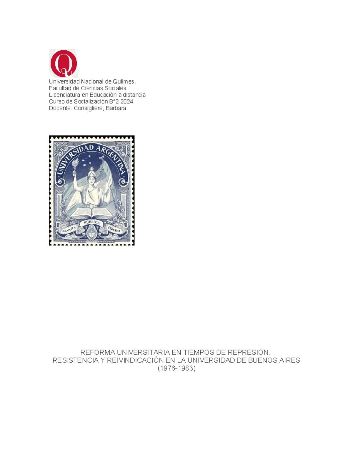 Trabajo de la UNqui terminado - Universidad Nacional de Quilmes ...