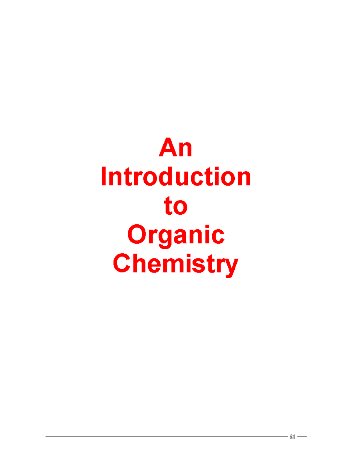 Organic chemistry - Basic concepts - An Introduction to Organic ...