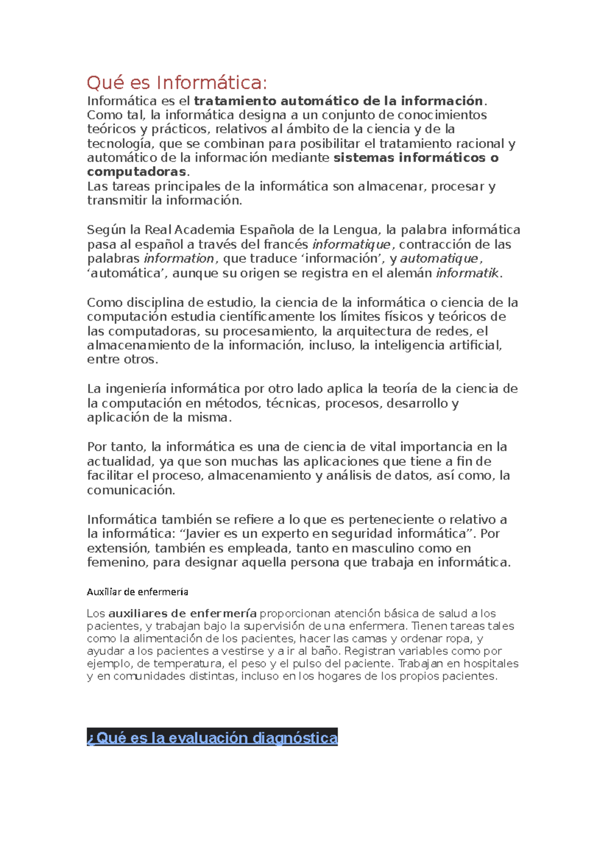 Qué es Informática - informatica - Qué es Informática: Informática es ...
