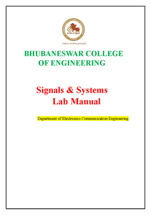 Module 1- Signal and systems - Studocu