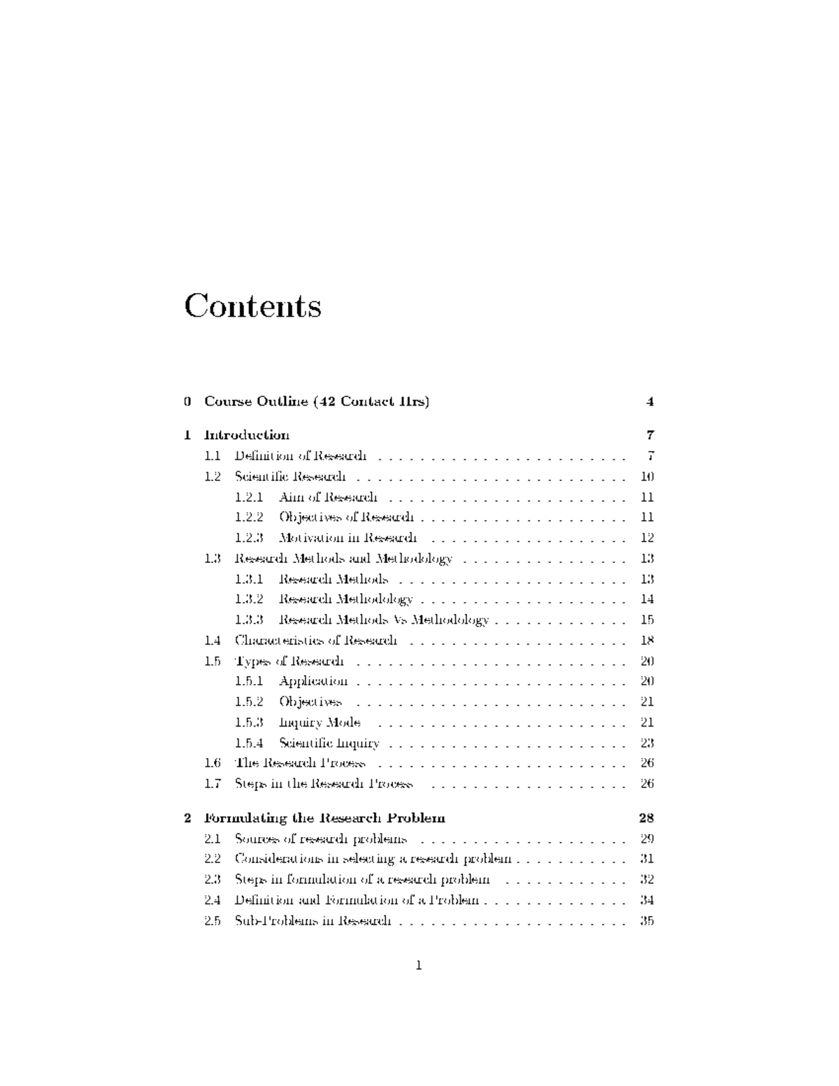 Sta 2313 1 Lecture Notes The Lecturer Uses In Class Contents 0 Course Outline 42 Contact