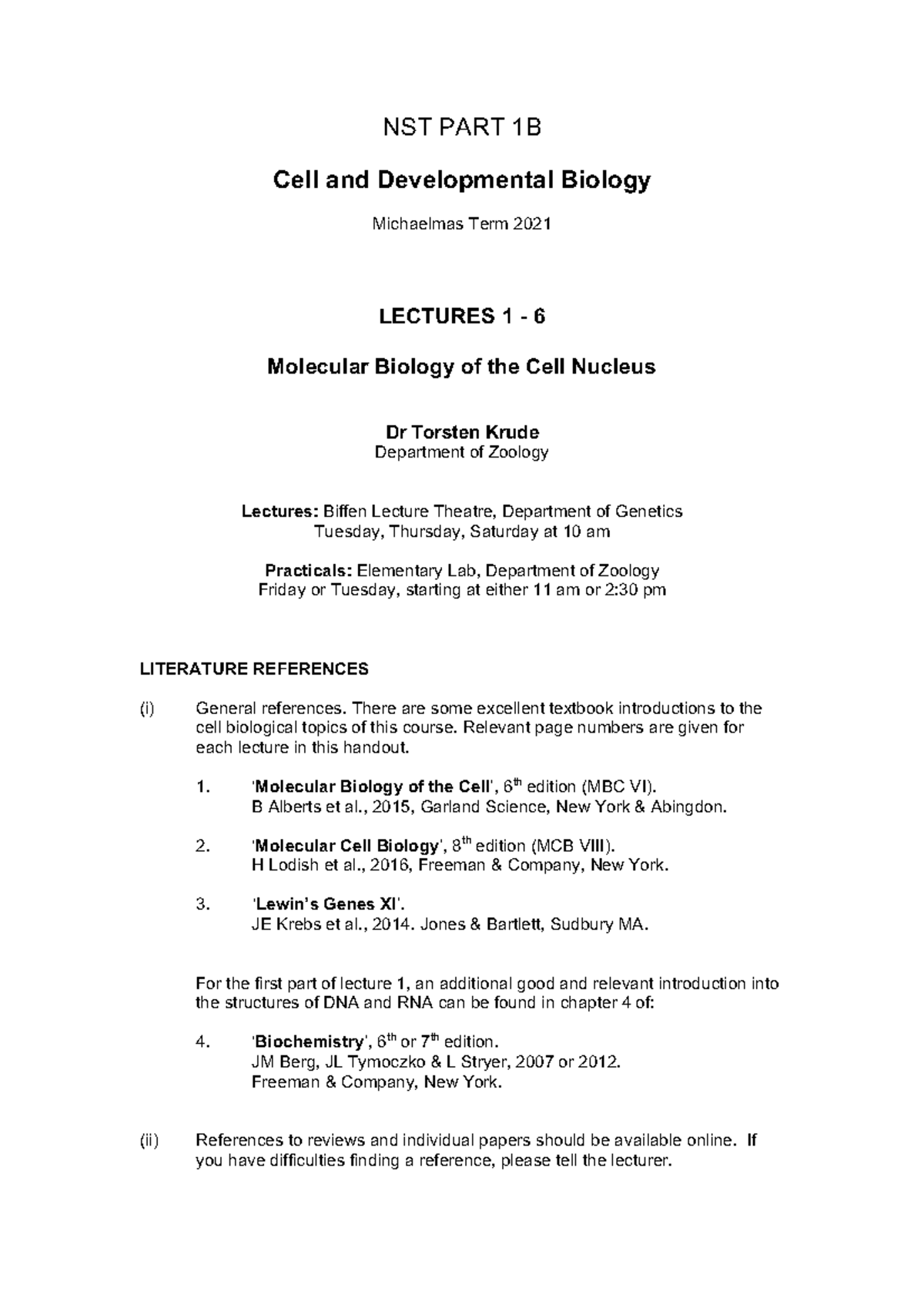 1 Molecular Biology of the Cell Nucleus - There are some excellent ...