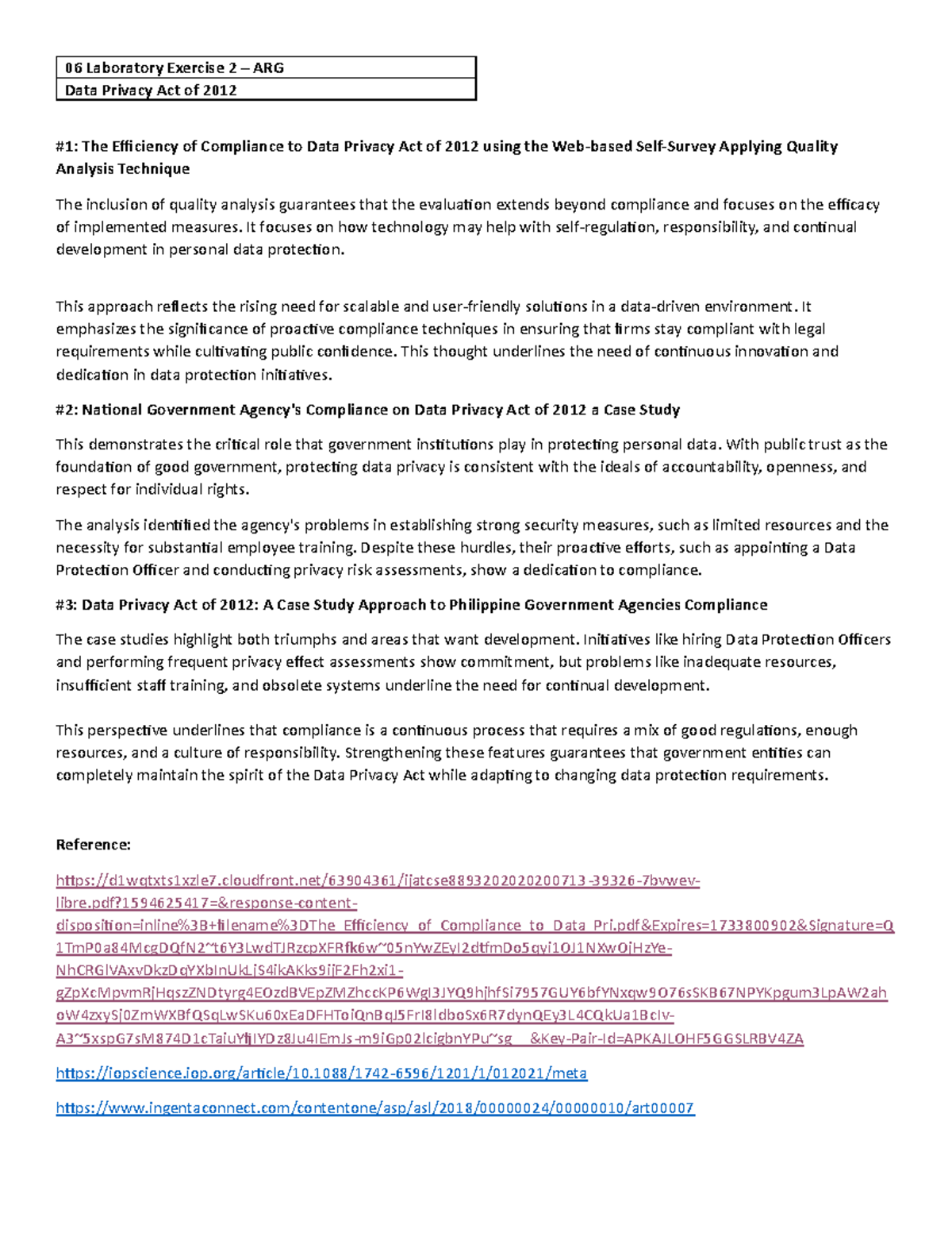 06 Laboratory Exercise 2 – ARG( Assignment) - 06 Laboratory Exercise 2 ...