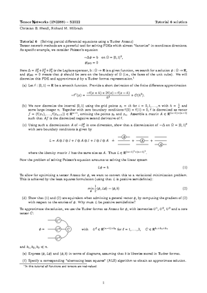 Tutorial 4 solution - ensor etworks (IN2388) – S2022 Tutorial 4 ...