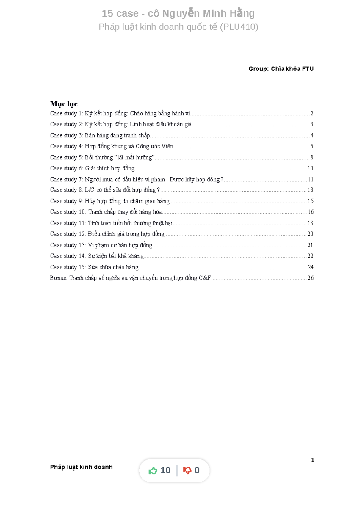 15-cases - 15 cases of International Trade - 15 case - cô Nguy ß n Minh H ¿ ng Pháp lu¿t kinh ...