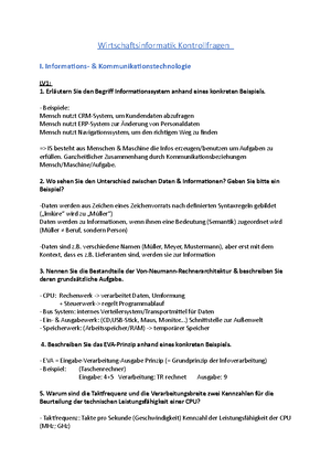 Wirtschaftsinformatik Lernzettel - Warning: TT: undefined function: 32 Warning: TT: undefined ...