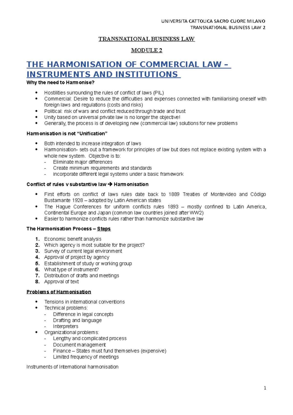 TBL Module 2 - TRANSNATIONAL BUSINESS LAW 2 TRANSNATIONAL BUSINESS LAW ...