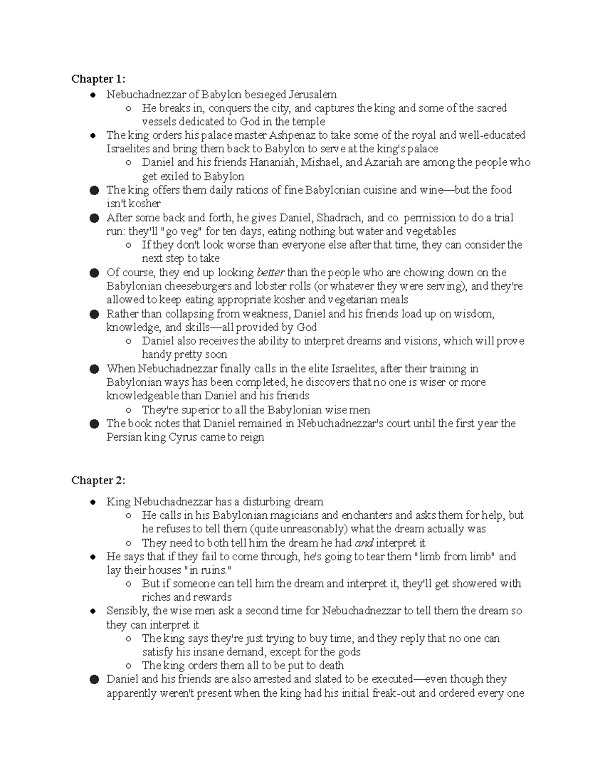 Sacred Page Daniel Notes - Chapter 1: Nebuchadnezzar of Babylon ...