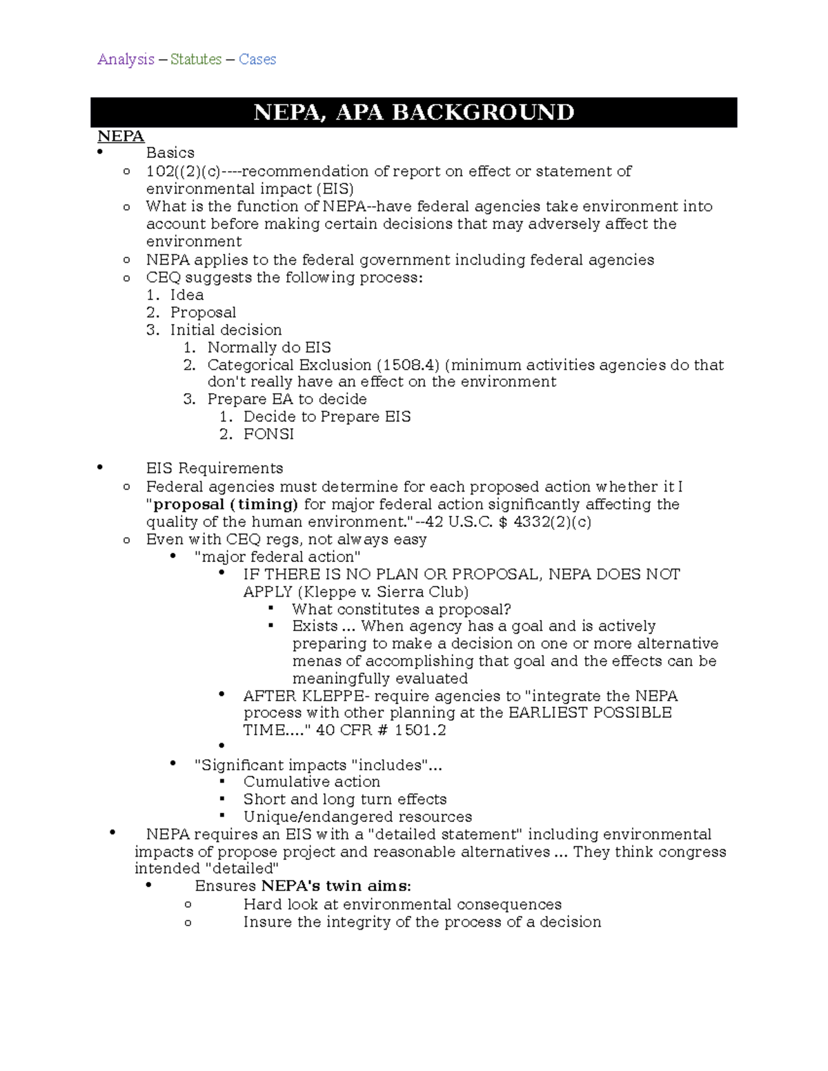Natural Resources Outline - Second Half of Semester - NREE 357 ...