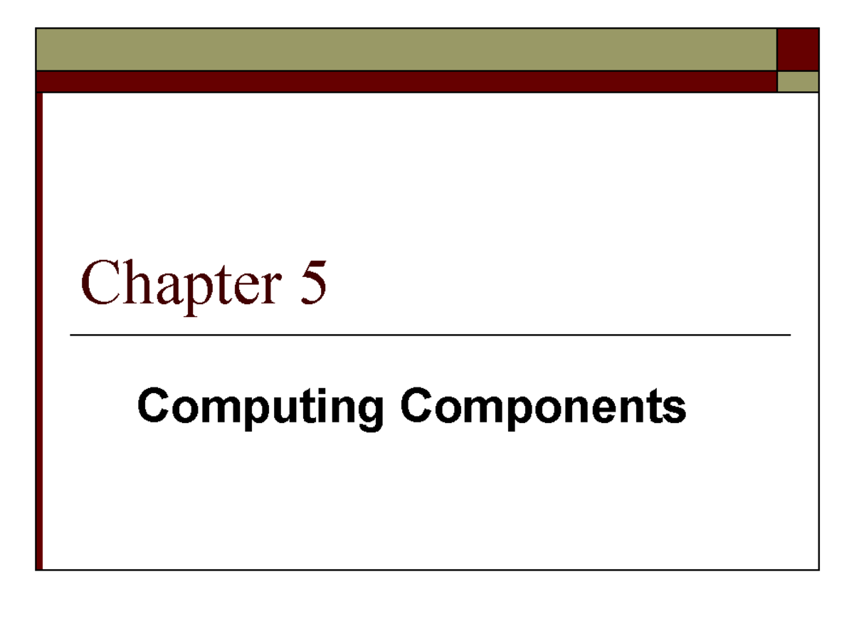 Computer Use: Fundamentals - Lecture notes - Chapter 05 - Chapter 5 ...