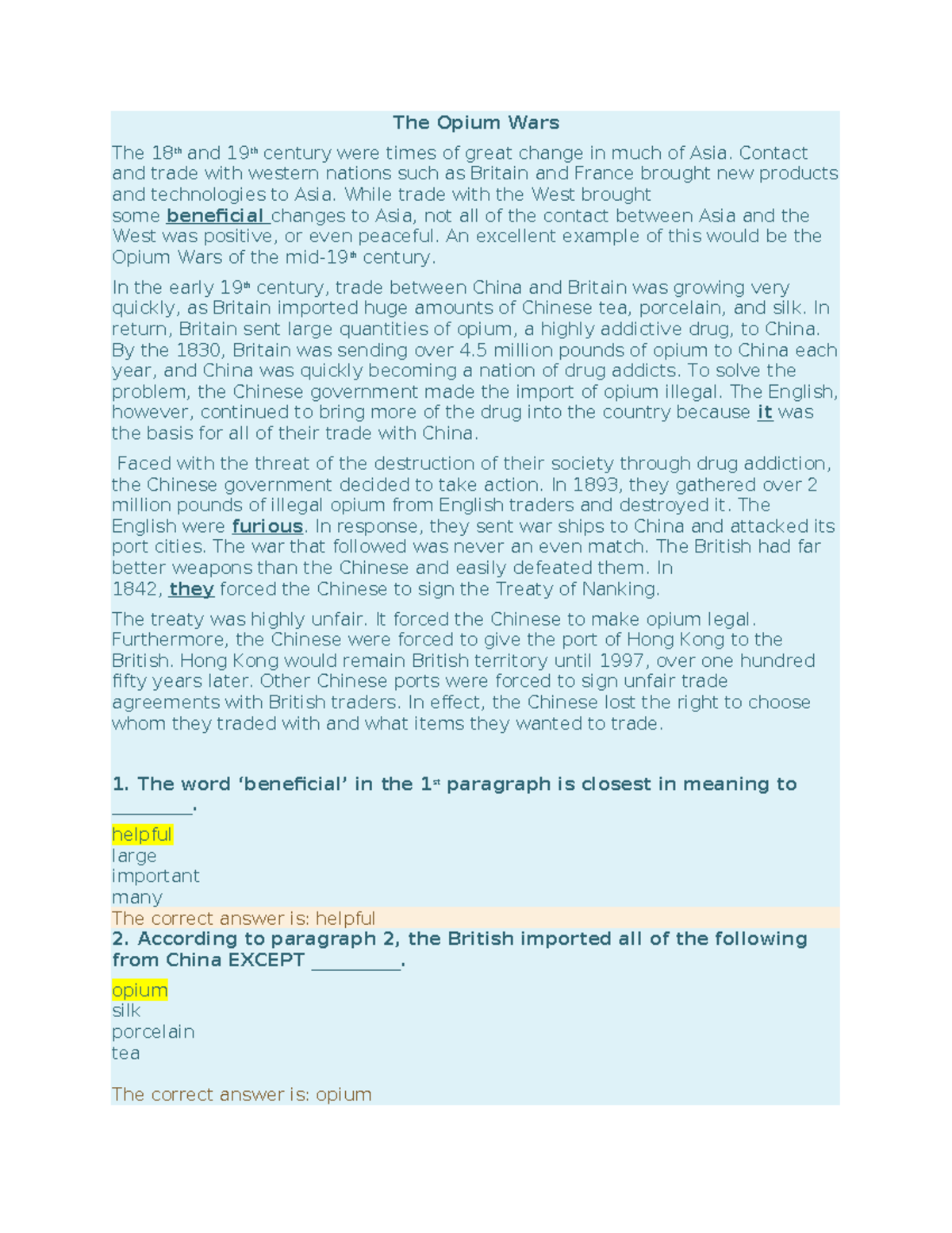 Chương-1-R - anh van - The Opium Wars The 18th and 19th century were ...