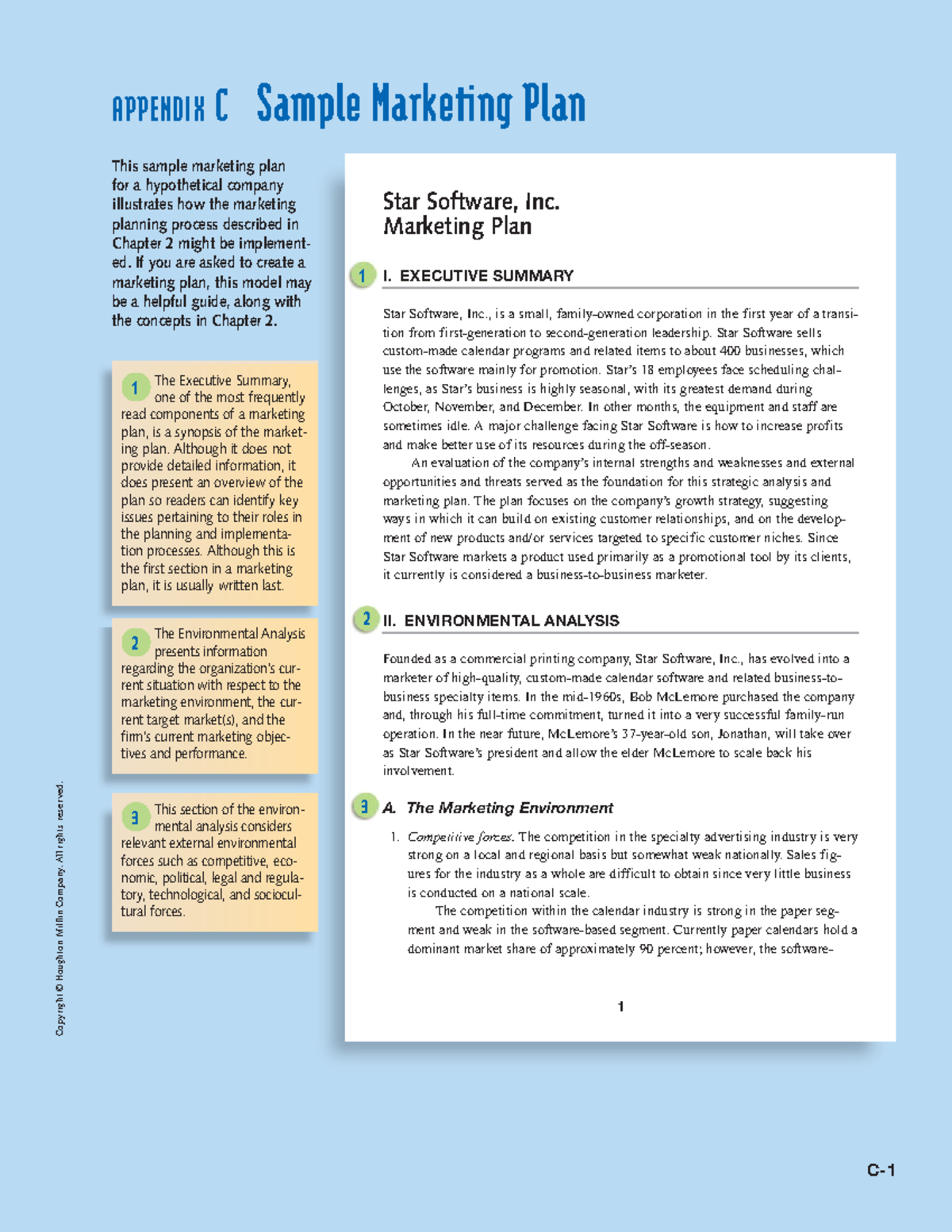 Sample marketing plan 2 - Appendix C Sample Marketing Plan C 1 ...