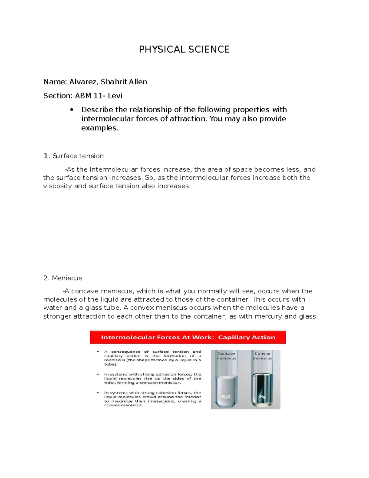 mathematicsqutie - PHYSICAL SCIENCE Name: Alvarez, Shahrit Allen ...