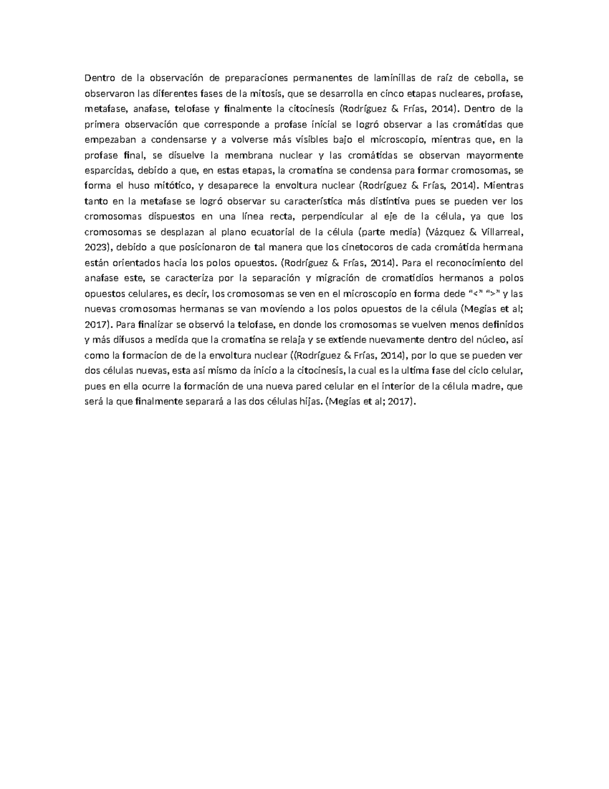 Biologia celular - Discusion - Dentro de la observación de ...