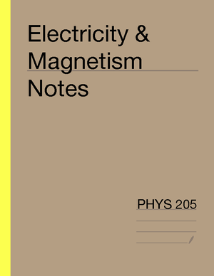 PHYS 205 Midterm Practice - PHYS 205 Electricity and Magnetism, Winter ...