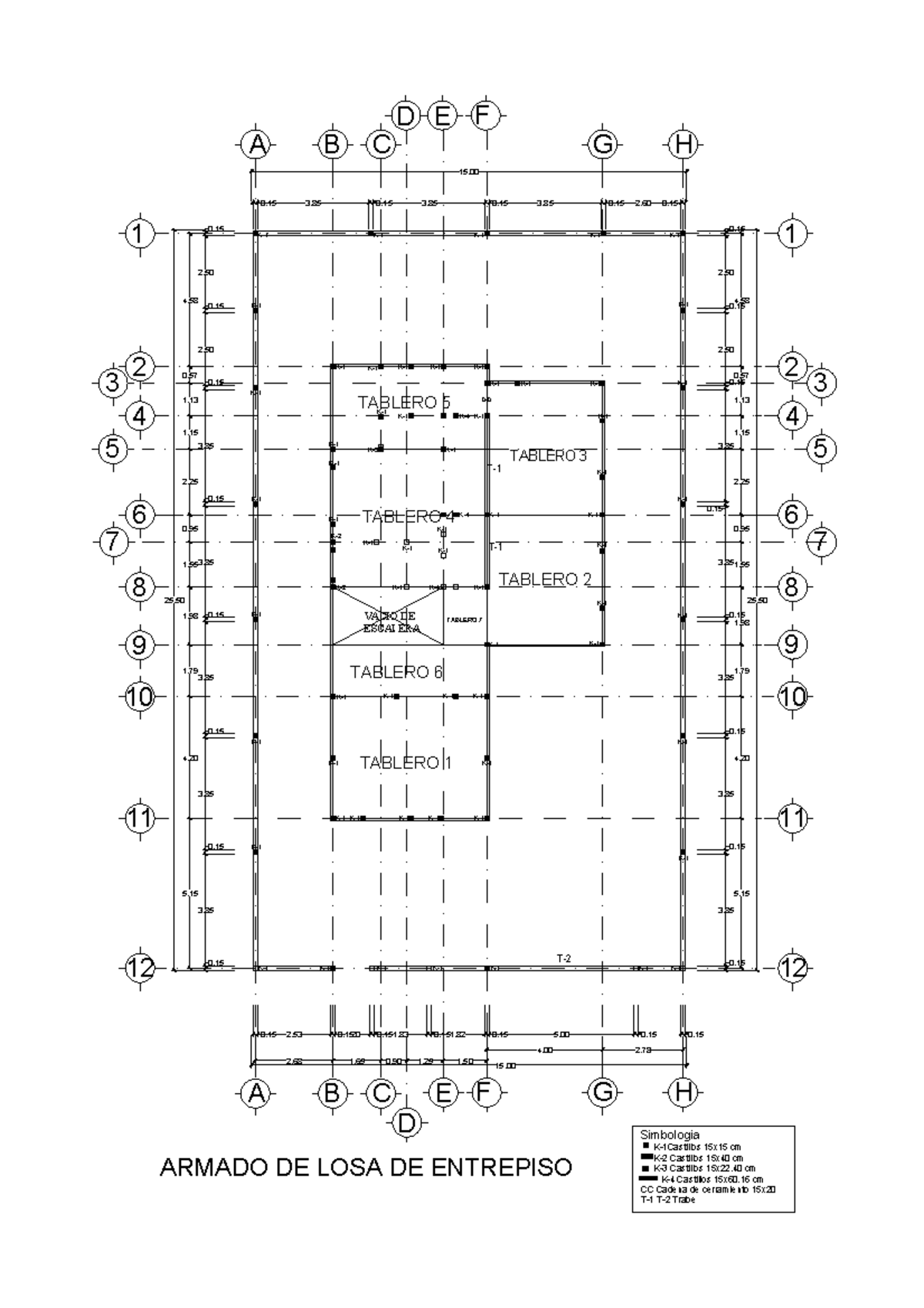 Armado de losa de entrepiso - ARMADO DE LOSA DE ENTREPISO Simbologia K ...