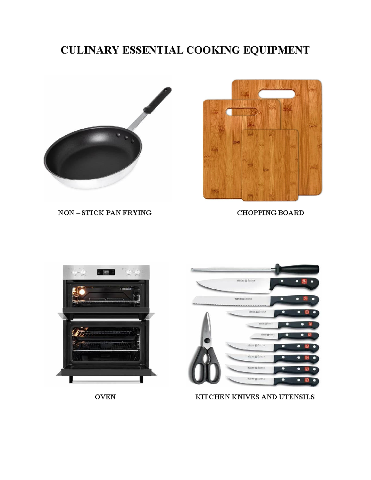 Culinary Essential Cooking Equipment - CULINARY ESSENTIAL COOKING ...