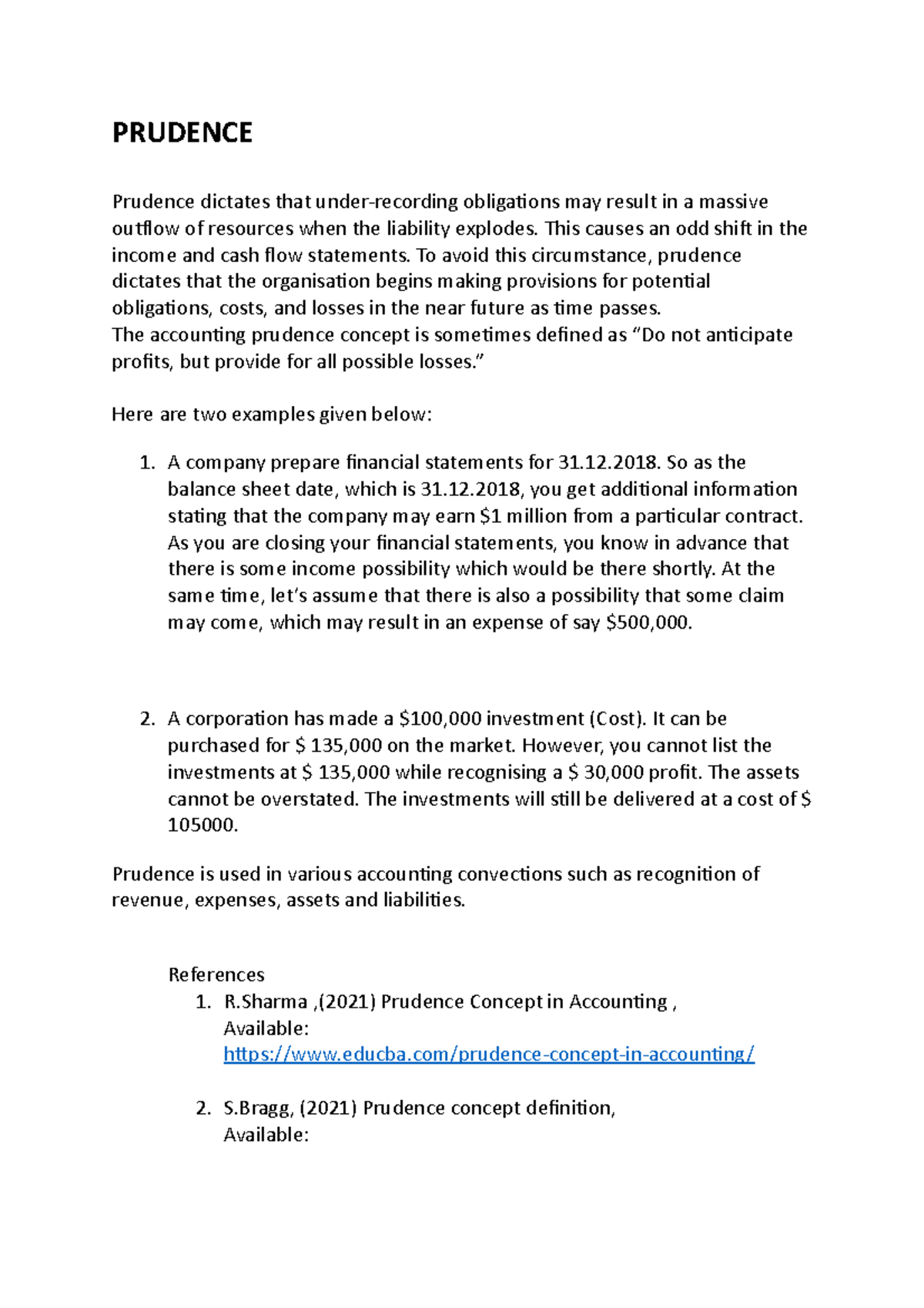 Prudence for finanace and strategy management - PRUDENCE Prudence ...