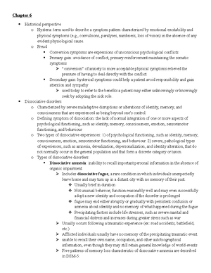 Midterm I - All compiled notes from textbook. - Midterm I: Abnormal ...