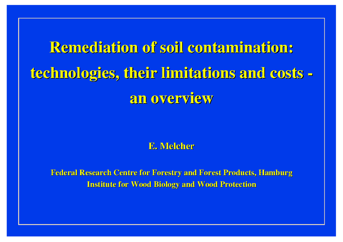 2remedia - Remediation of soil contamination:Remediation of soil ...