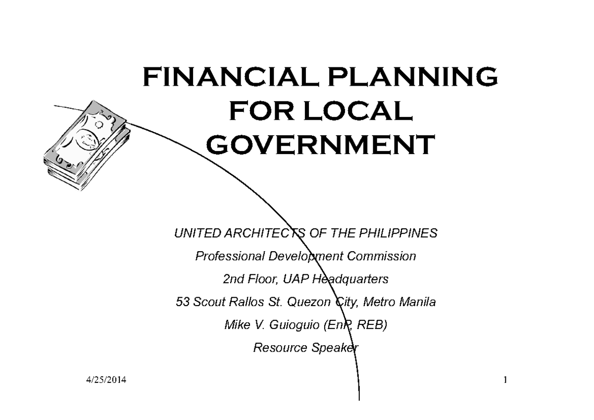 Financial Planning for local government - FINANCIAL PLANNING FOR LOCAL ...
