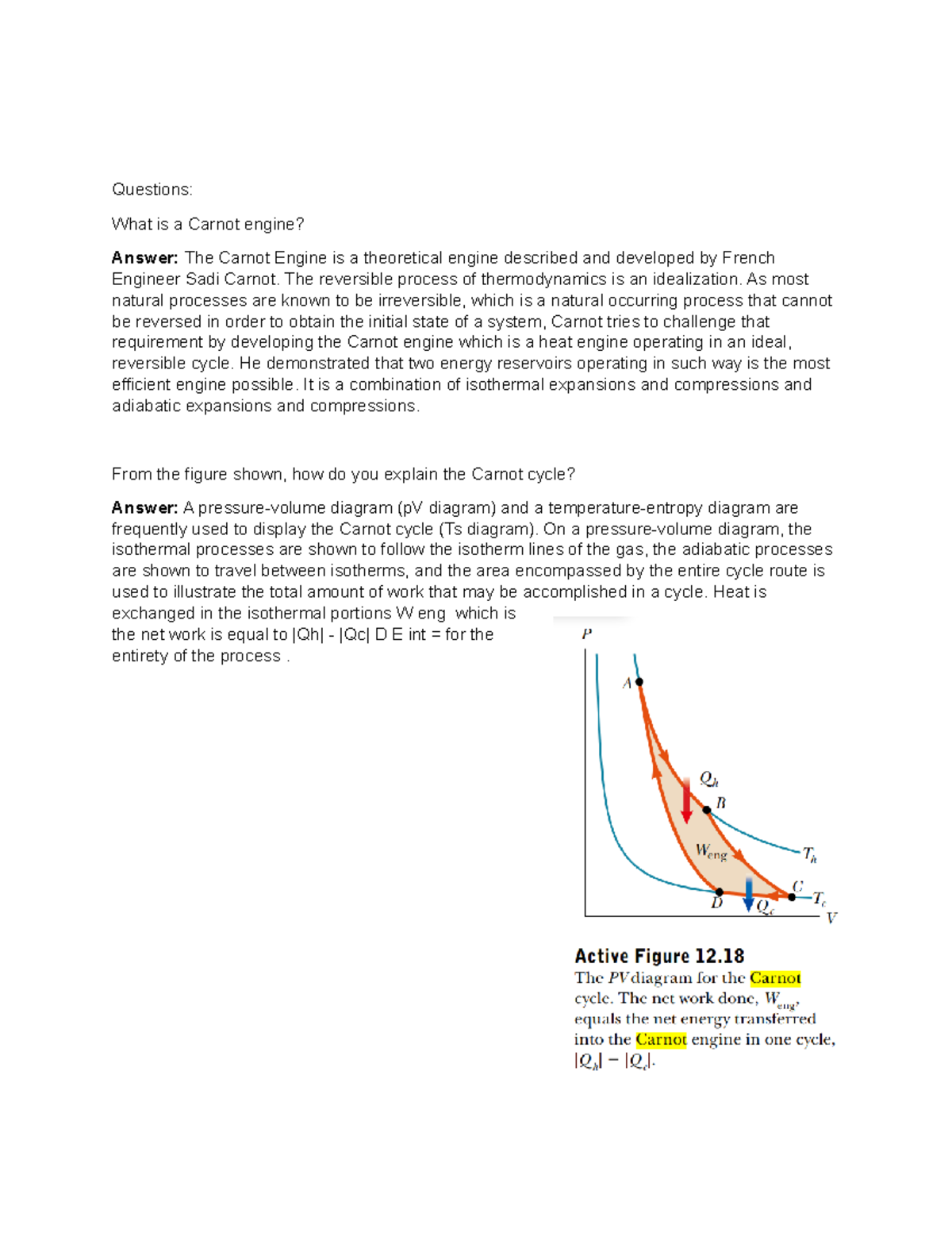 Carnot Engine - The reversible process of thermodynamics is an ...