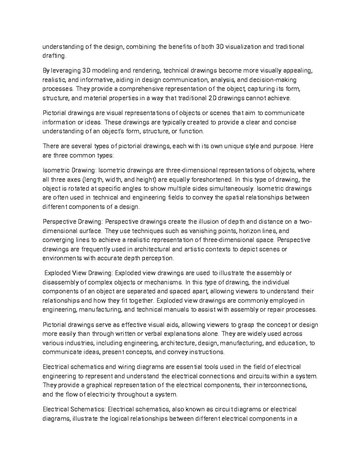 Technical drawing-11 - Notes - understanding of the design, combining ...