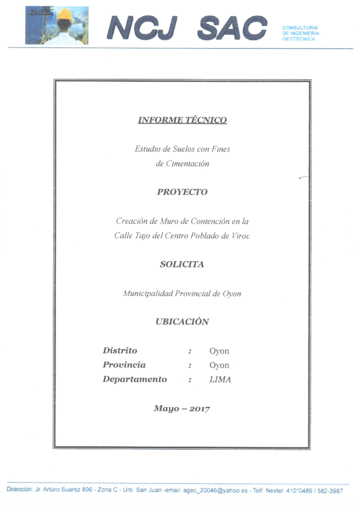 06. Estudio DE Suelos - NCJK NCJ SAC CONSULTORIA DE INGENIERIA ...