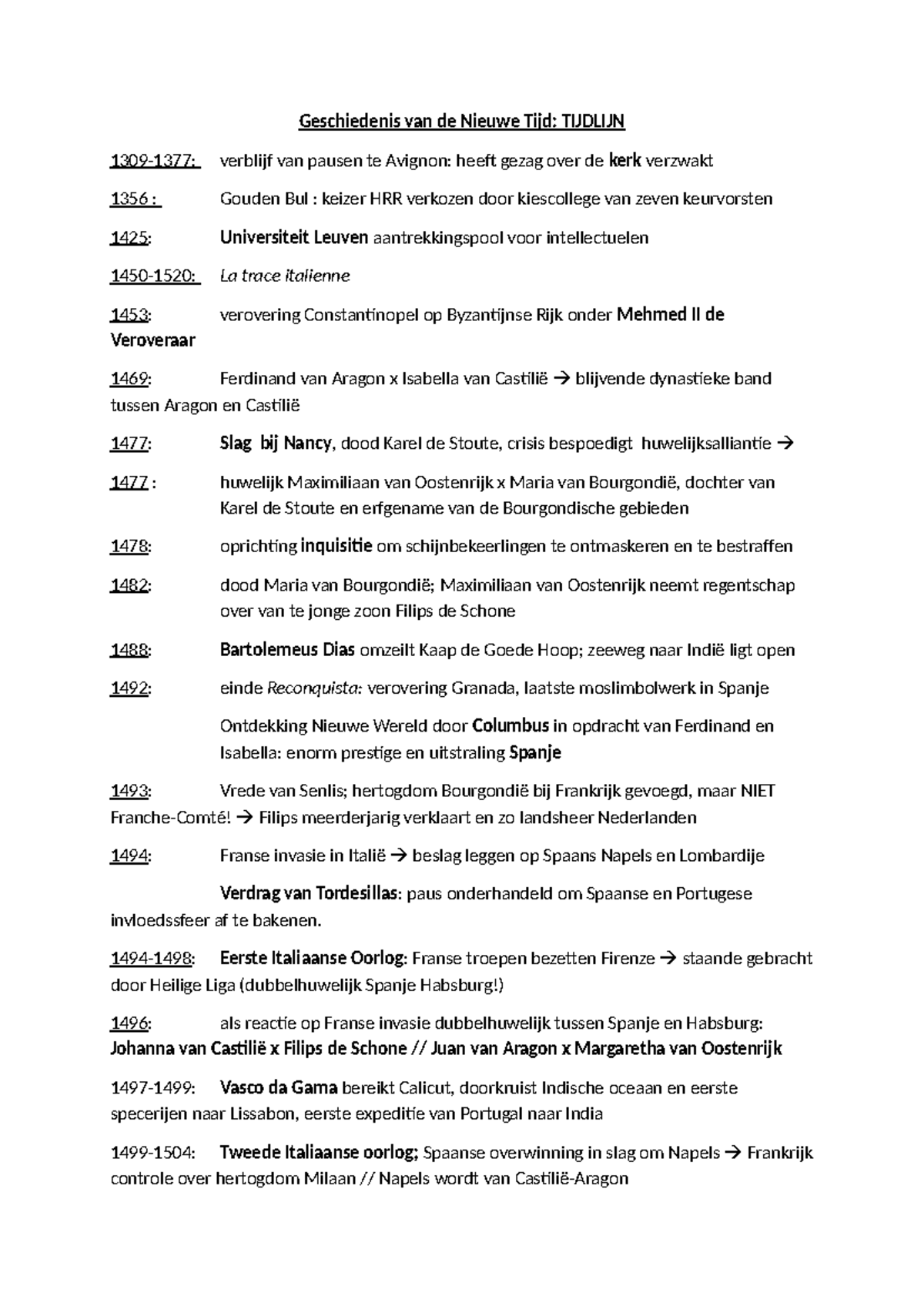 Tijdlijn - Geschiedenis van de Nieuwe Tijd: TIJDLIJN 1309-1377 ...